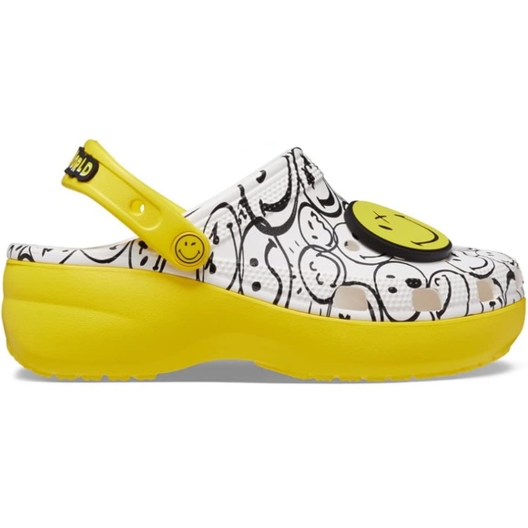 CROCS | Shoes | Crocs Smiley World Classic Platform Clogs Sandals Mules ...